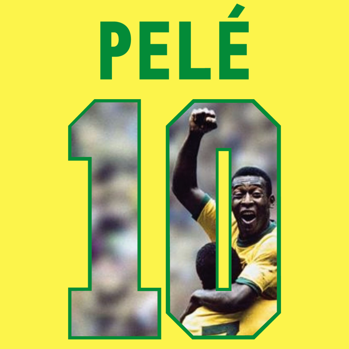 Brasilien Retro Fußball Trikot WM 1970 + Pelé 10 (Photo Style ...