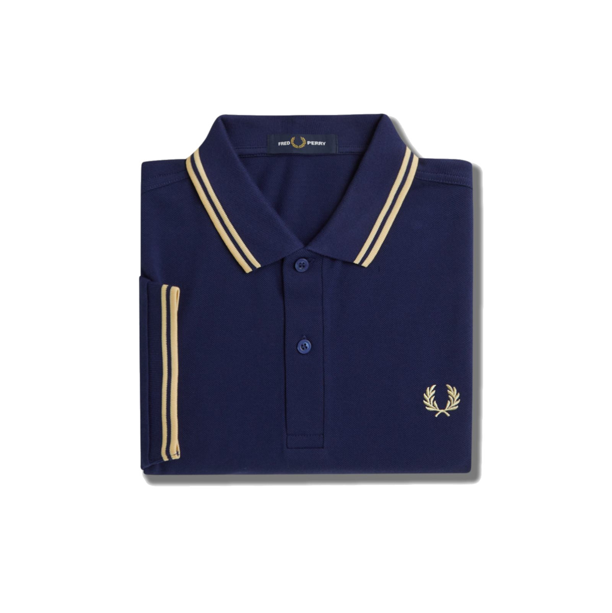 Fred Perry - Twin Tipped Polo - French Navy/ Ice Cream - Spezialist in ...